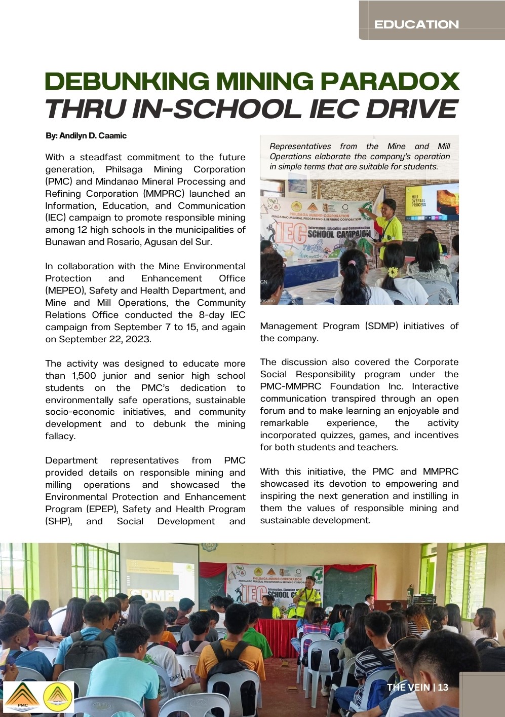 The Vein | Philsaga Mining Corporation